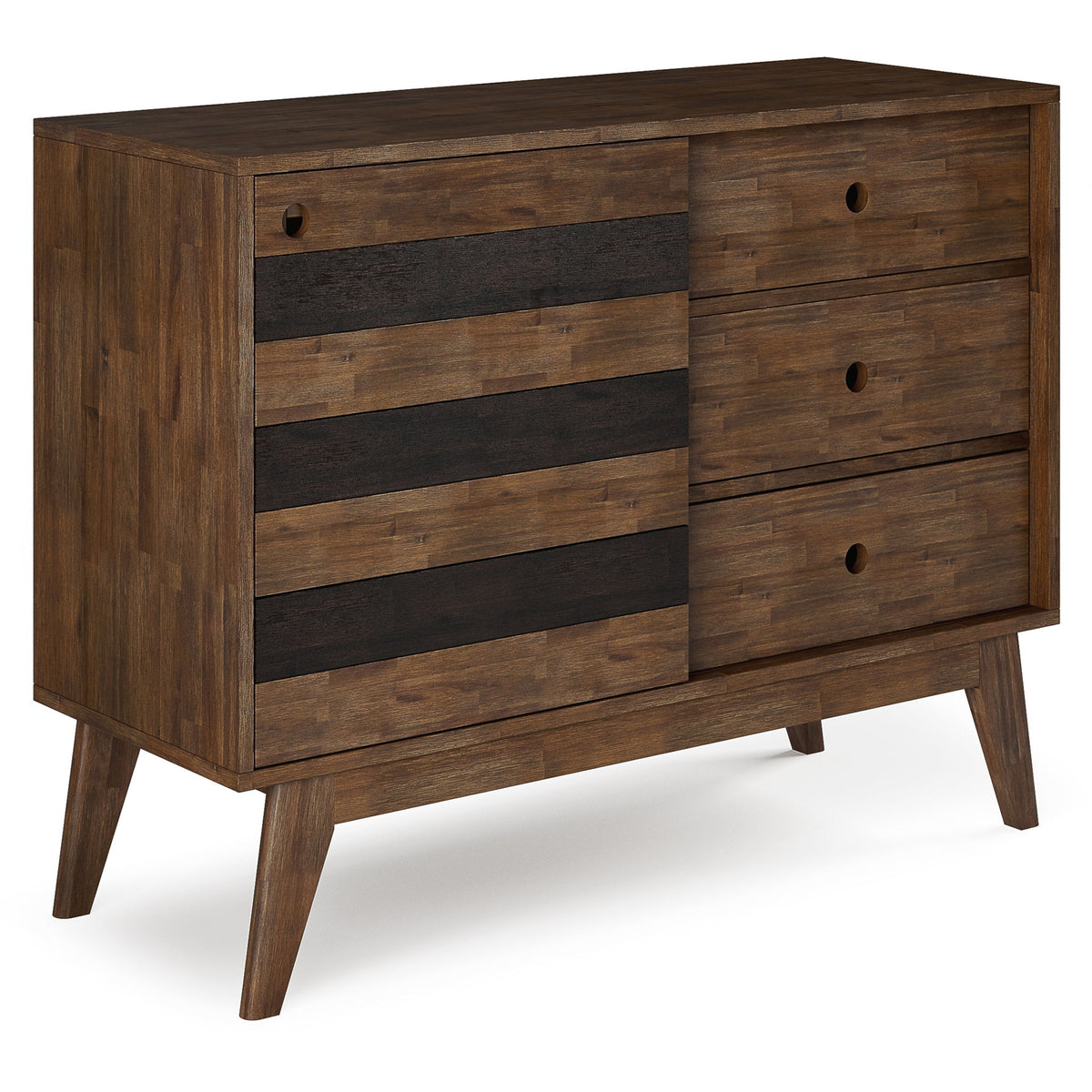 Clarkson - Medium Storage - Rustic Natural Aged Brown - Accent Cabinets by Simpli-Home | Bel ...