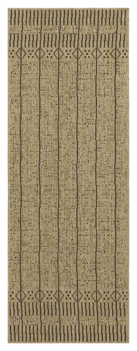 Earth - Indoor / Outdoor, Area Rug - Jute / Black - Runner Rugs by Ico