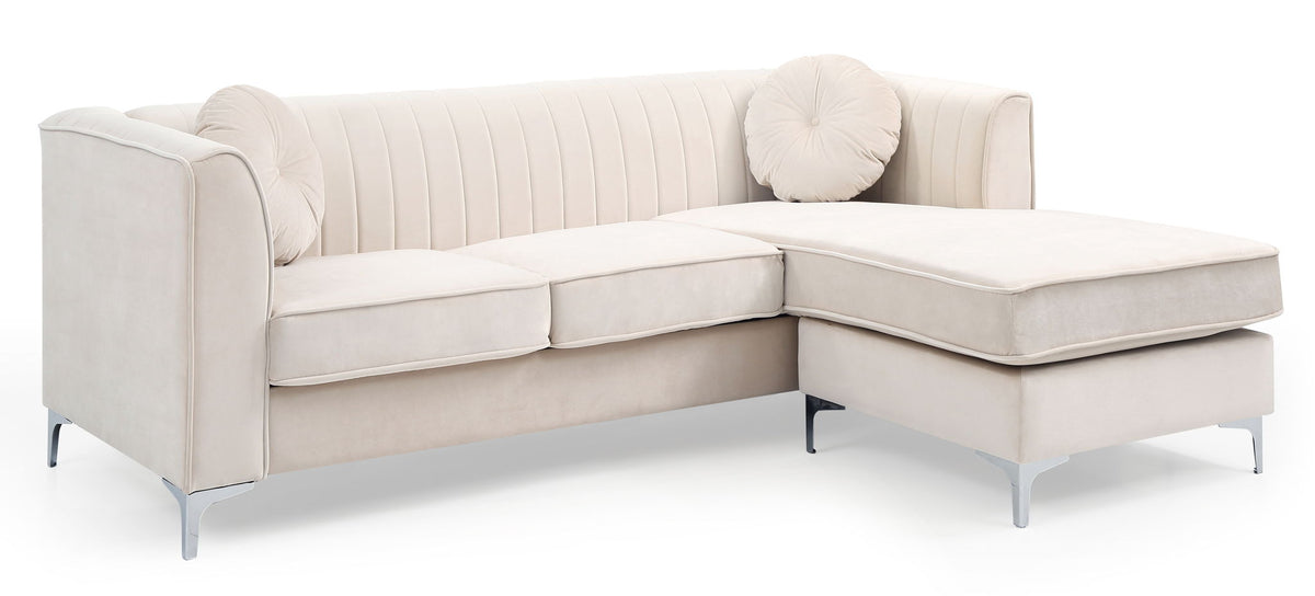 Delray - Sofa Chaise - Ivory – BEL Furniture