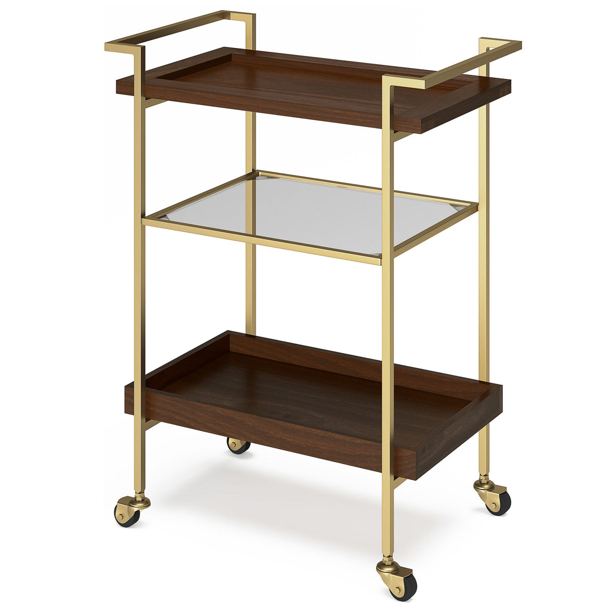 Jace - Bar Cart - Cognac - Bar Carts by Simpli-Home | Bel Furniture