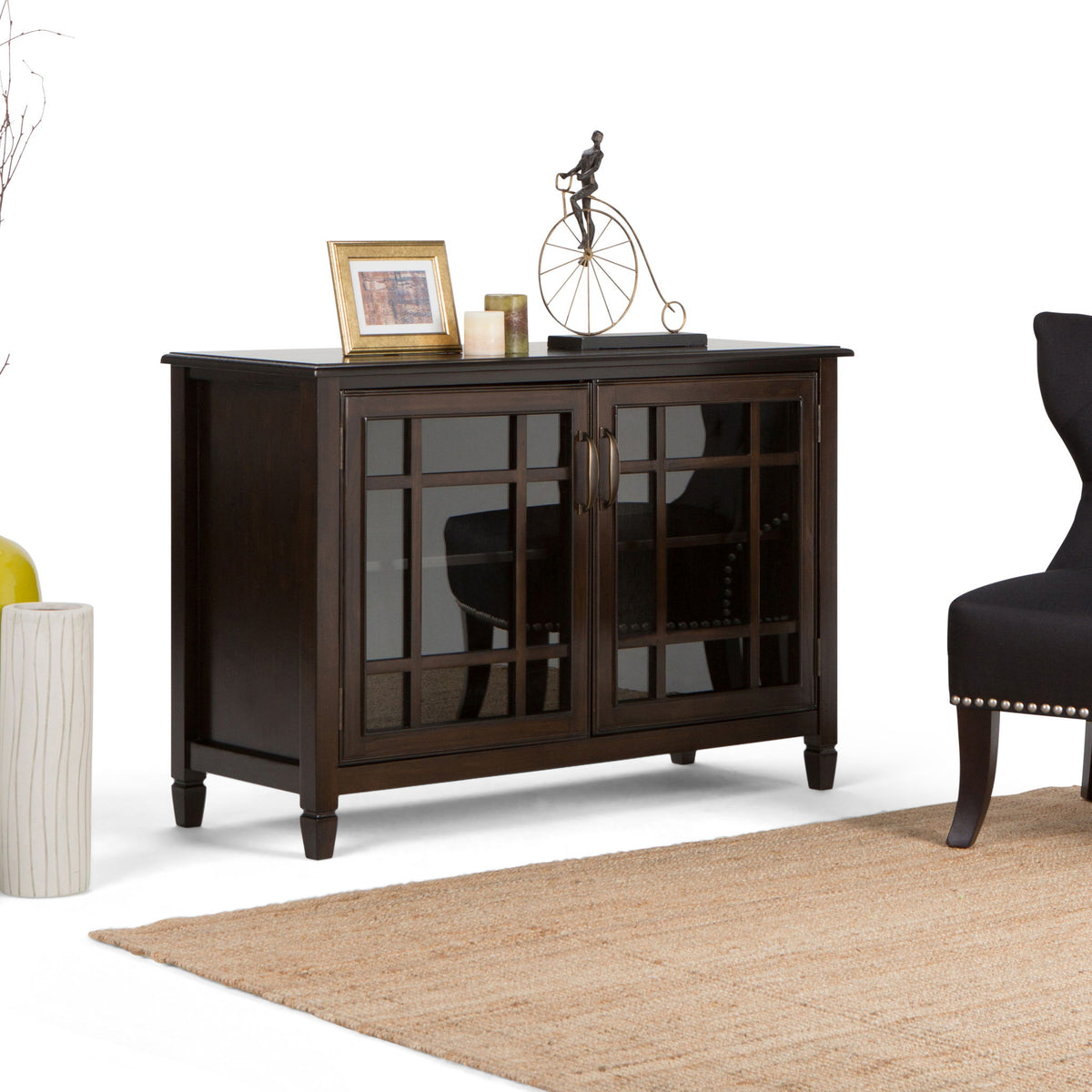 Connaught - Handcrafted Low Storage Cabinet - Accent Cabinets by Simpli ...