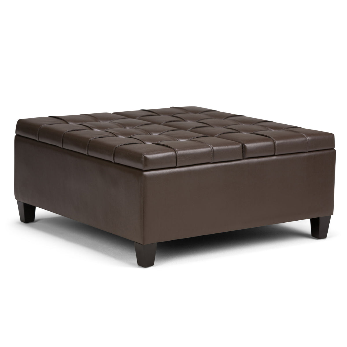 Harrison - Coffee Table Storage Ottoman - Chocolate Brown – BEL Furniture