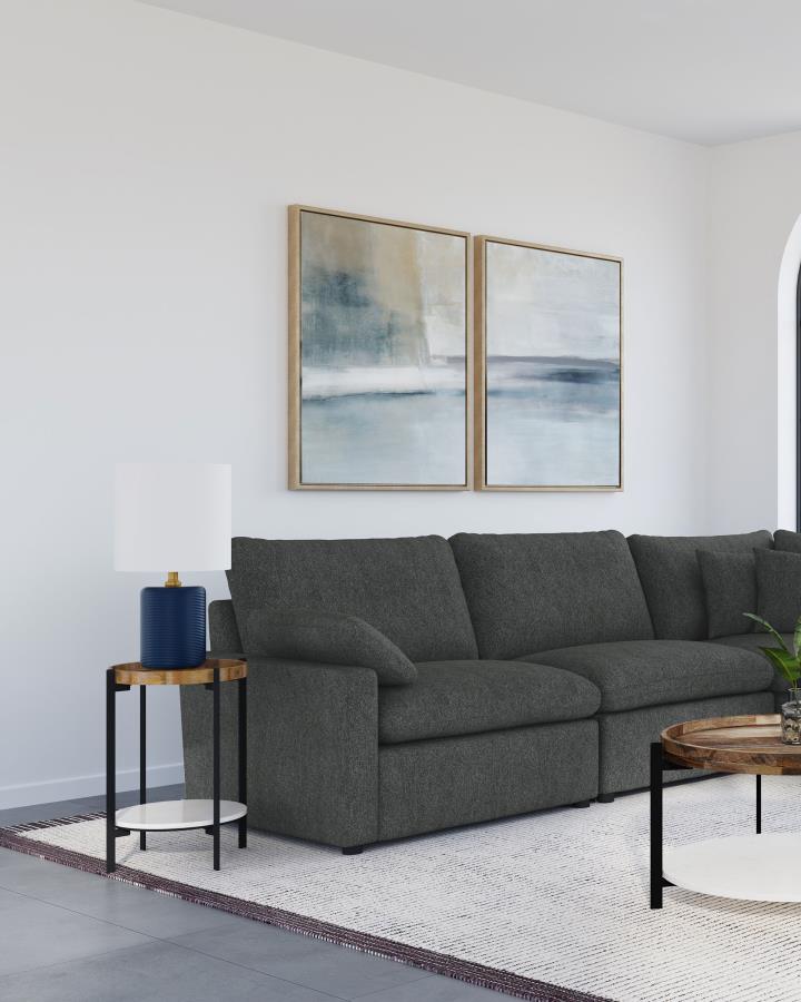 Collins Modular Corner Chair Dark Grey | BEL Furniture