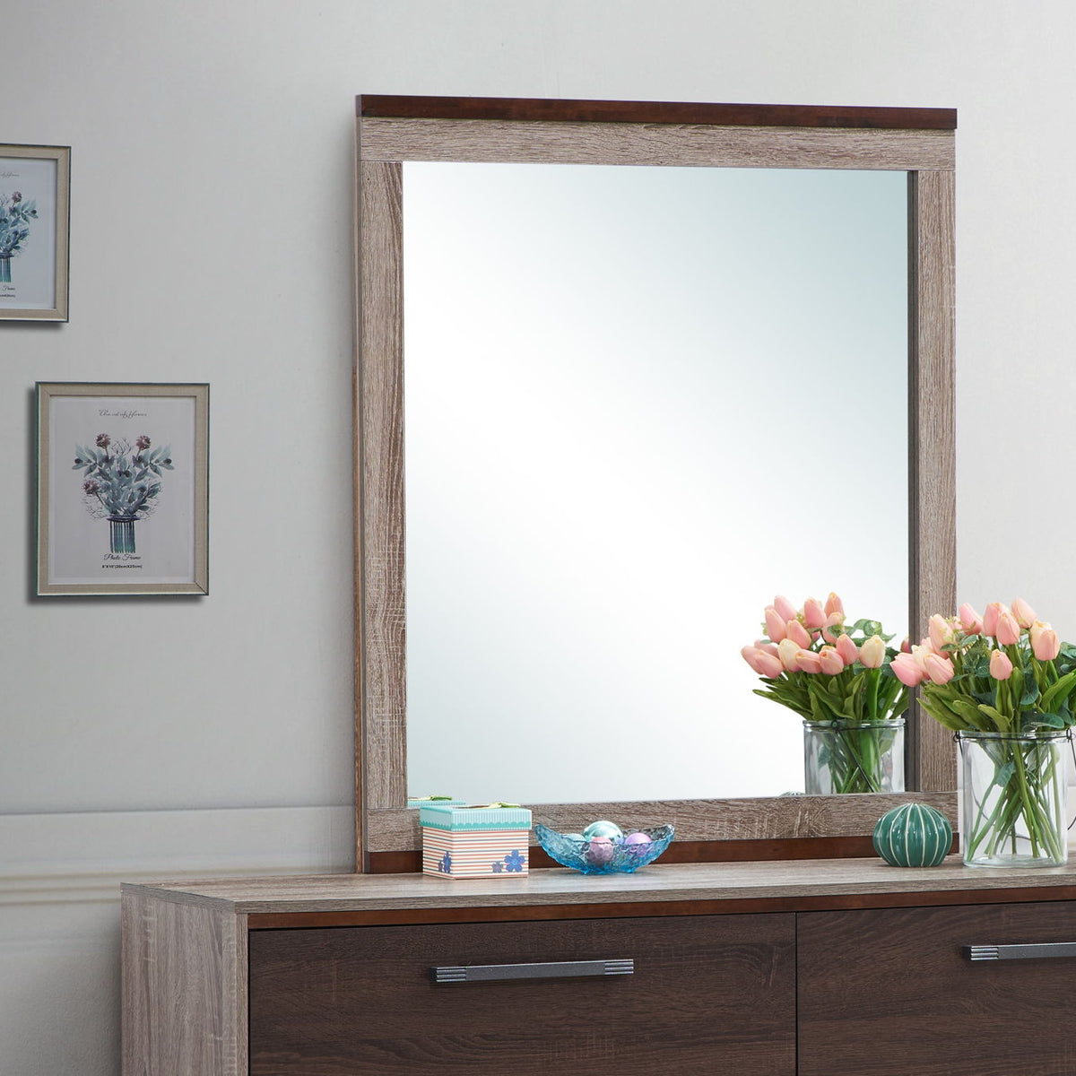 Magnolia - Mirror - Gray / Brown by Glory Furniture– BEL Furniture