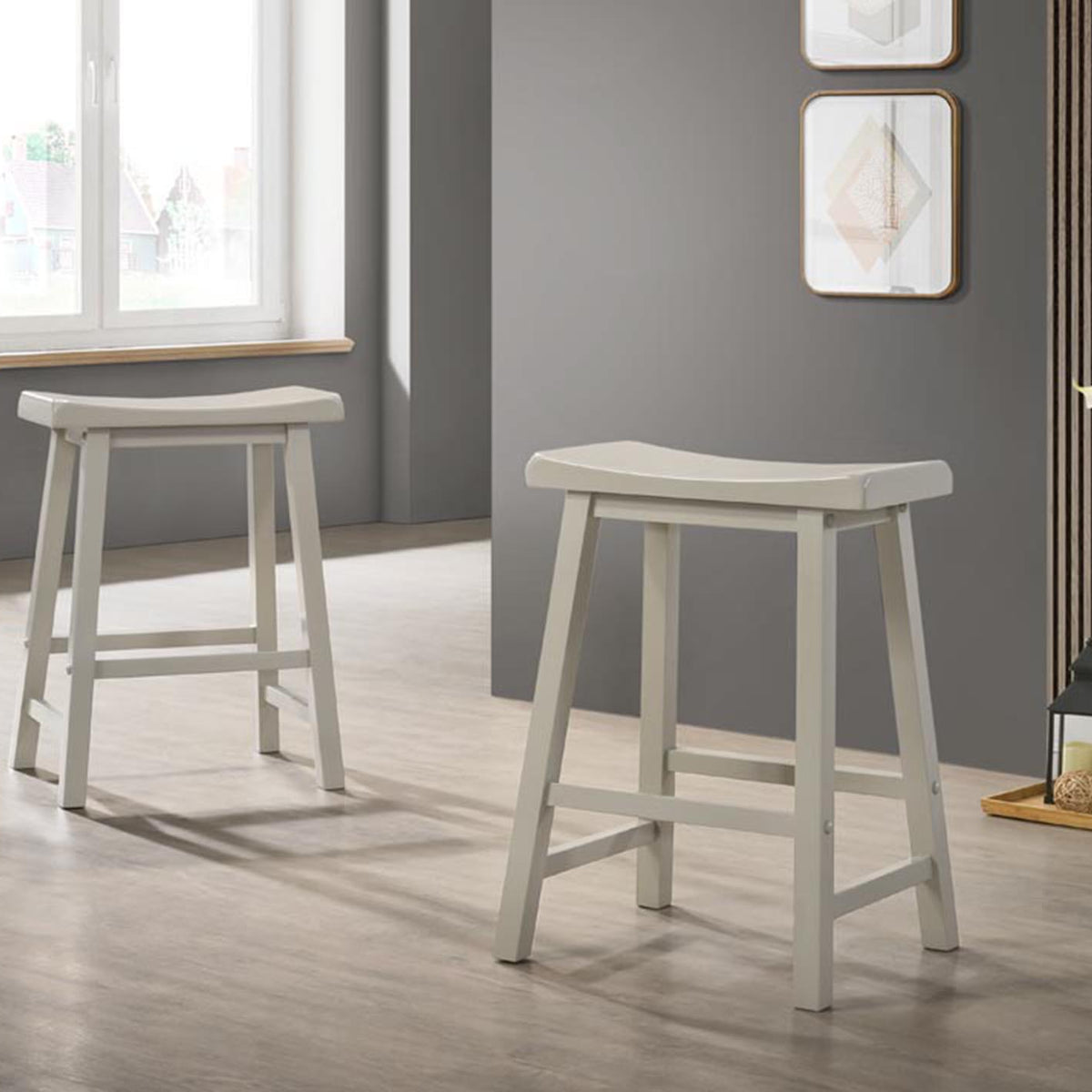 Set of 2 Alonzo - 17.5" Backless Ergonomic Counter Height Stool