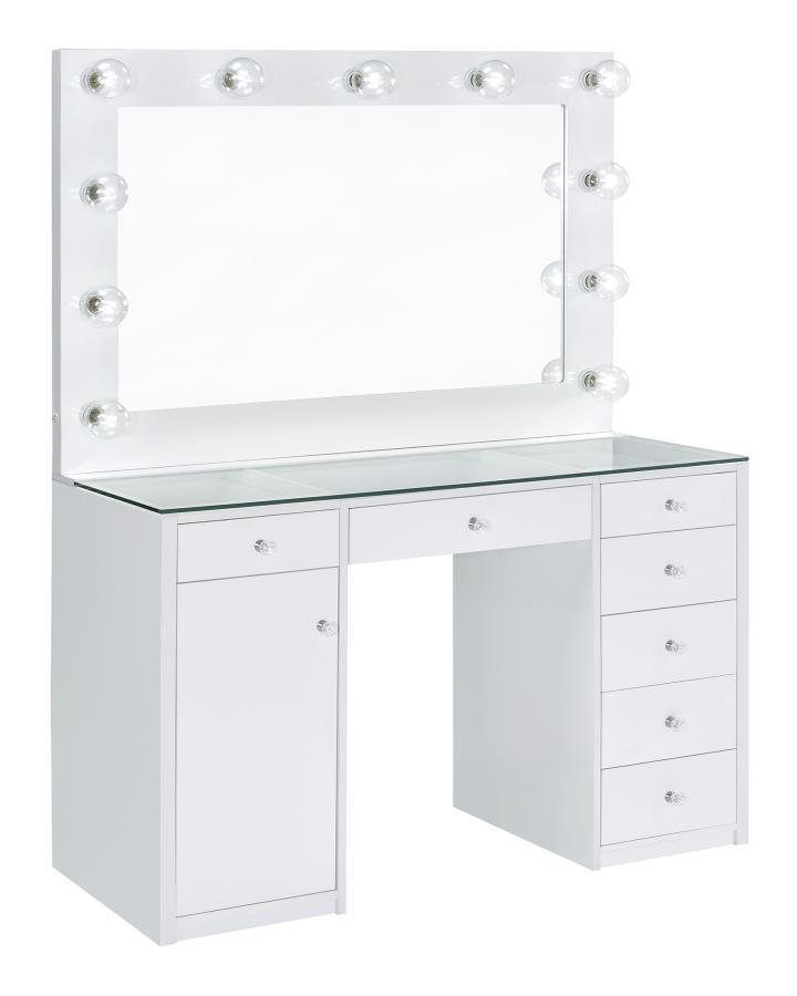Acena - 7-Drawer Vanity Set With Lighting - BEL Furniture