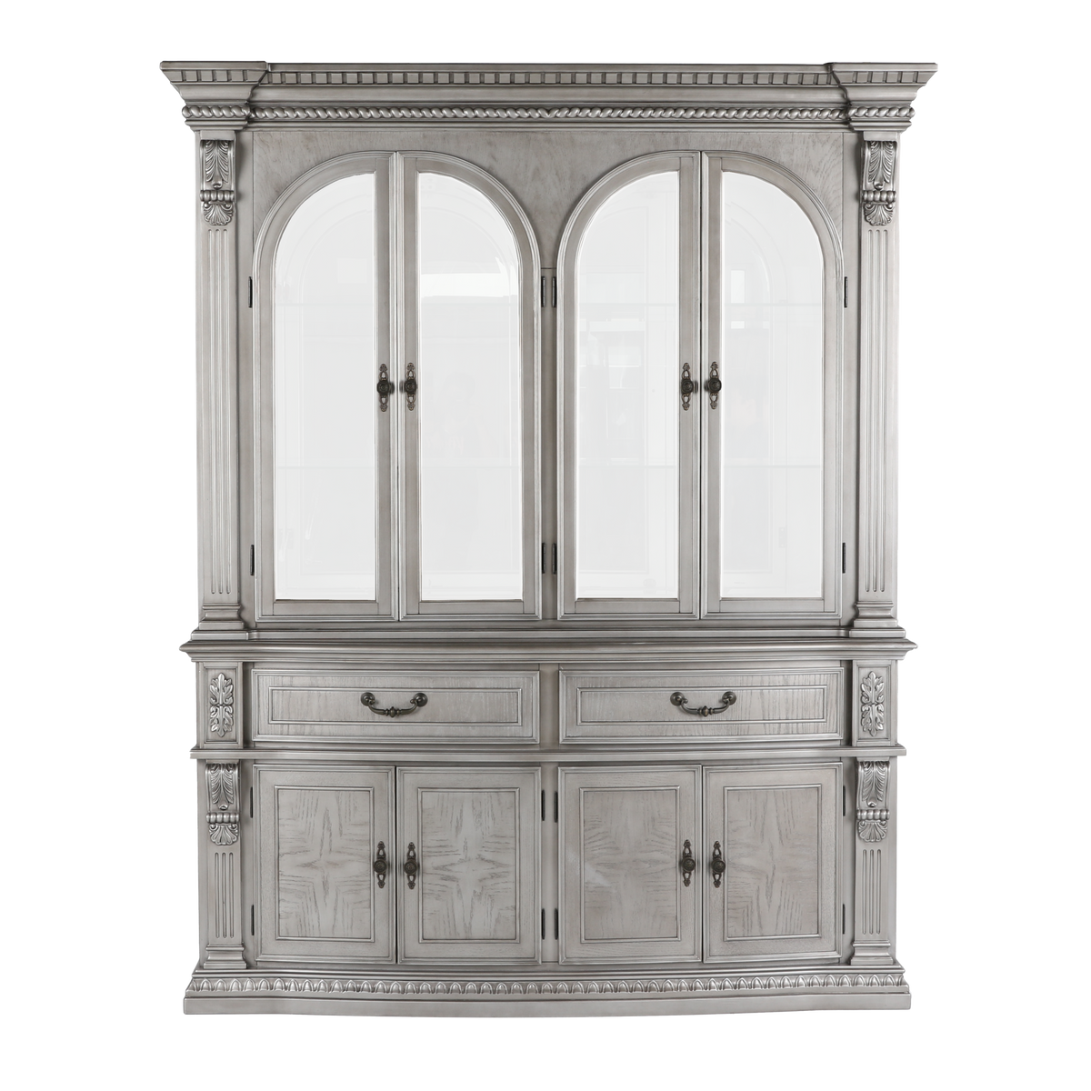 Glam Silver Buffet & Hutch China Cabinet | Bel Furniture
