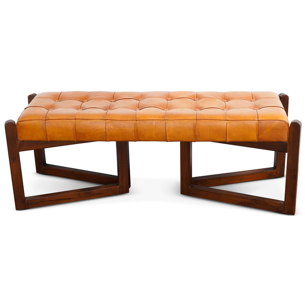 Riley - Bench - Brown / Rustic / Tan | BEL Furniture