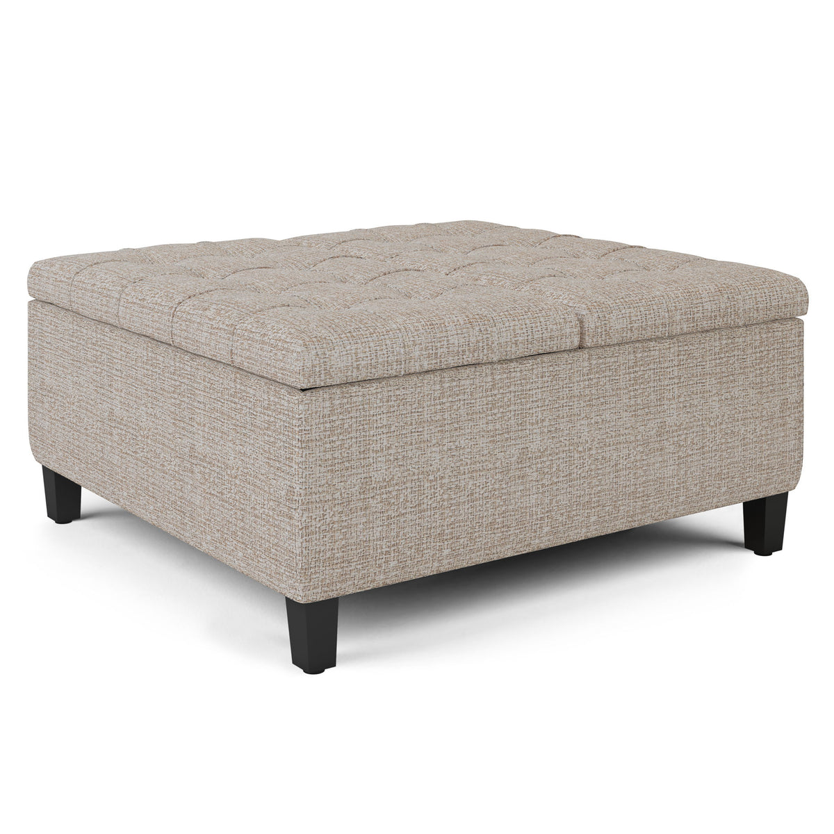 Harrison - Coffee Table Storage Ottoman - Platinum – BEL Furniture