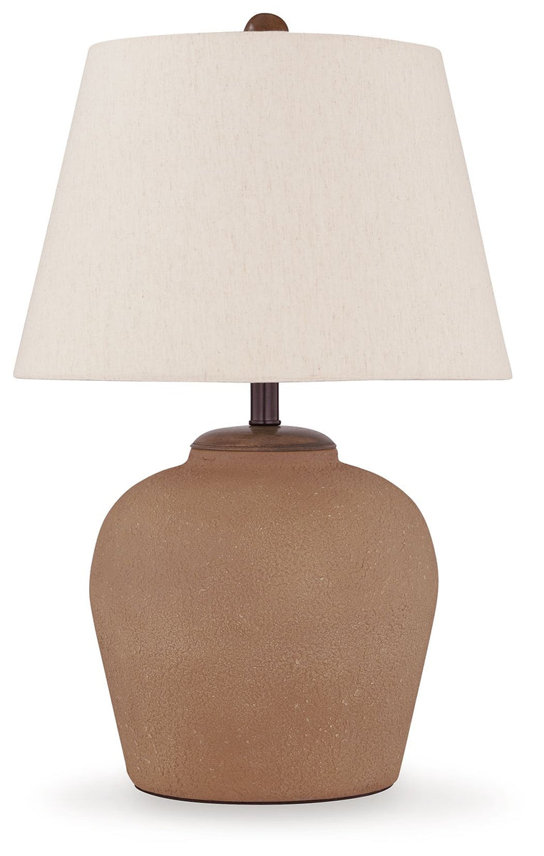 Scantor - Rust - Metal Table Lamp by Signature Design | BEL Furniture
